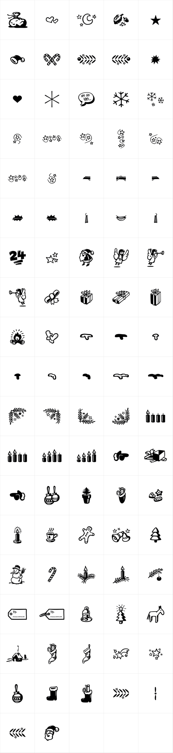 Christmas Dingbats 1 - Desktop Font & WebFont - YouWorkForThem