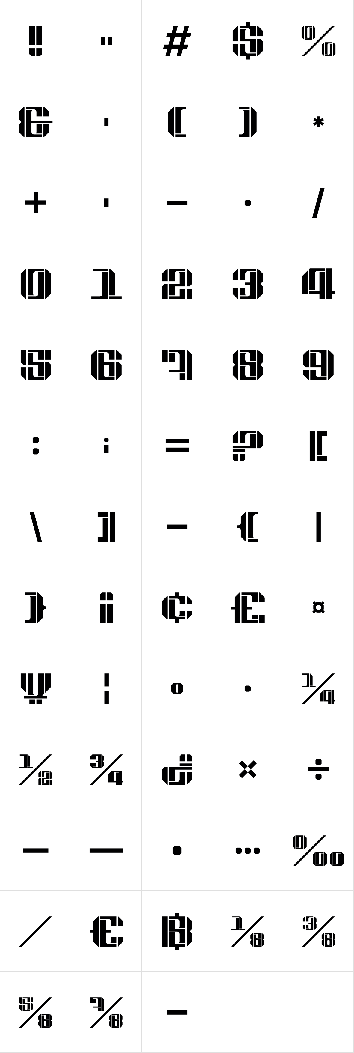 Locker Numerals Stencil Font OpenType - YouWorkForThem