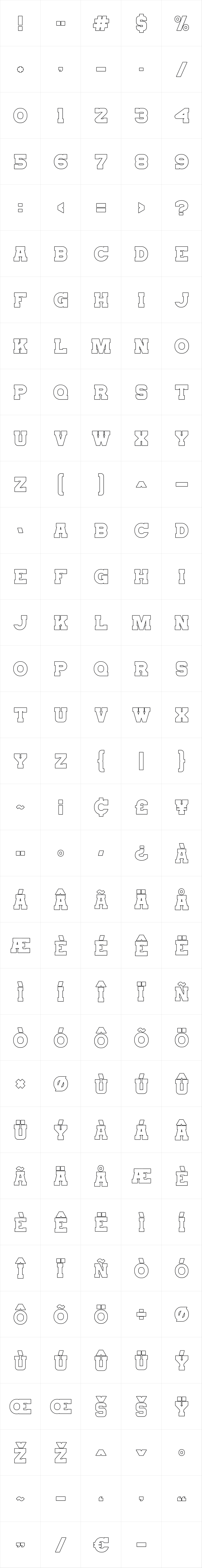 Trigger Outline Font TrueType - YouWorkForThem