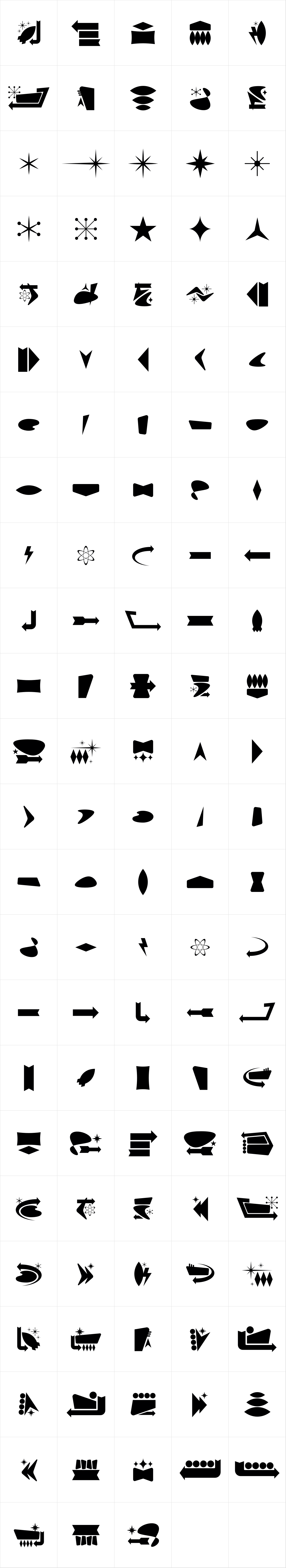 Atompunk Symbols Regular Font OpenType - YouWorkForThem