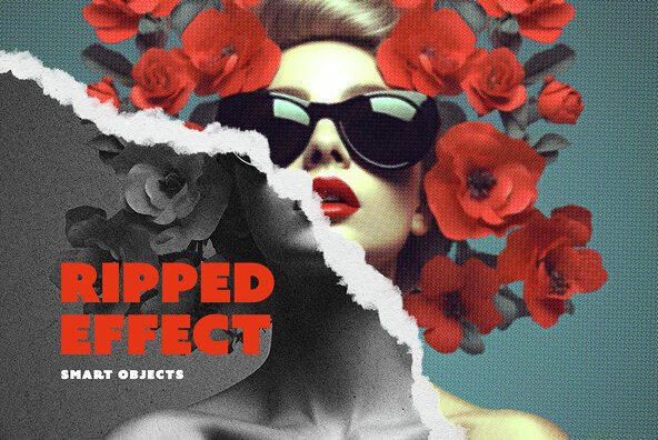 Ripped Magazine Photo Effect - YouWorkForThem