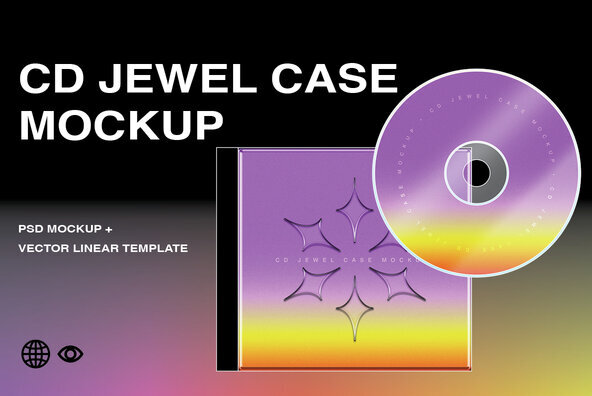 CD Jewel Case Mockup Graphics - YouWorkForThem