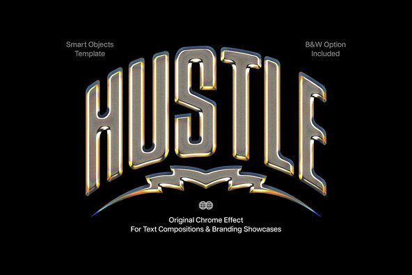 Glossy Chrome Logo Mockup Graphics - YouWorkForThem