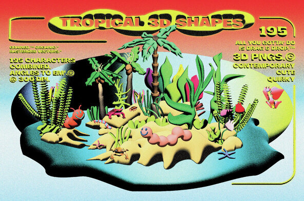Tropical 3D Shapes Graphics - YouWorkForThem