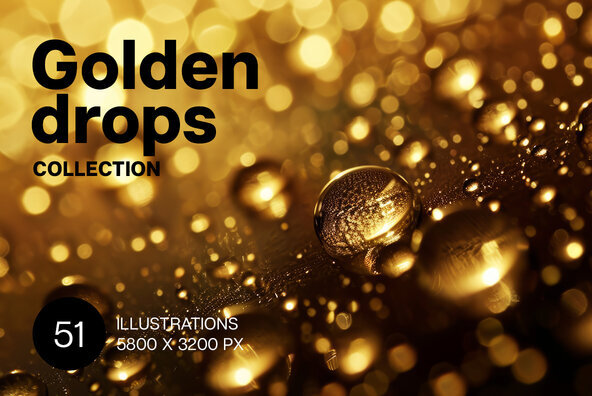 Golden drops Graphics - YouWorkForThem