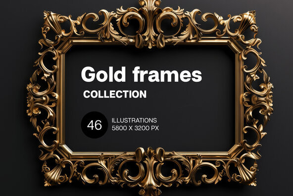 Gold frames Graphics - YouWorkForThem