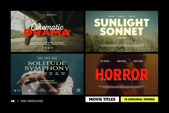 Movie Titles Collection Graphics - YouWorkForThem