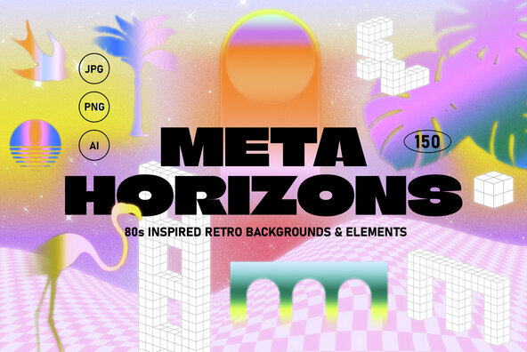 Meta Horizons Vector Elements Graphics - YouWorkForThem