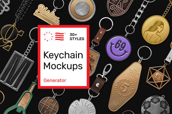 Keychain Mockups Generator Graphics - YouWorkForThem