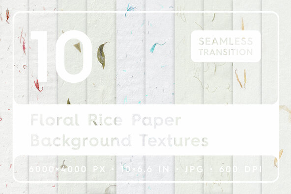 10 Floral Rice Paper Textures Graphics - YouWorkForThem