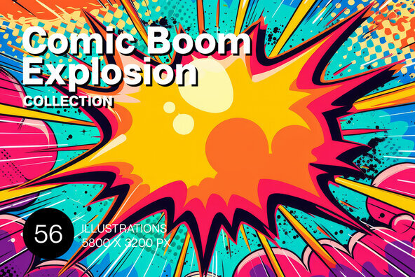 Comic Boom Explosions Graphics - YouWorkForThem