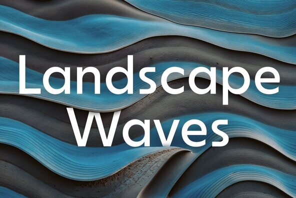 Landscape Waves Graphics: Versatile Background Wallpapers for Design ...
