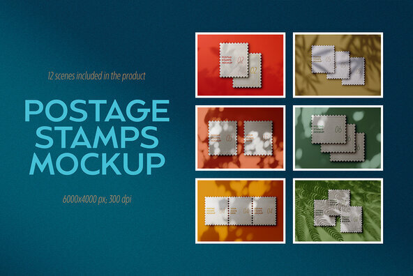 Postage Stamps Mockup Graphics - YouWorkForThem