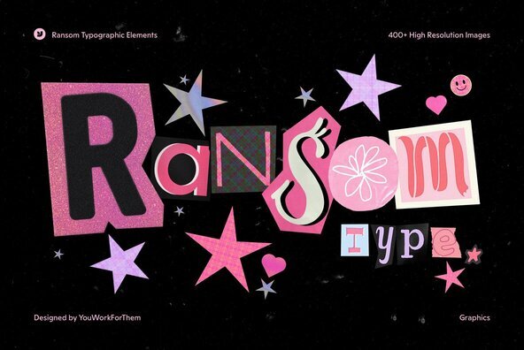 Ransom Typographic Elements Graphics - YouWorkForThem
