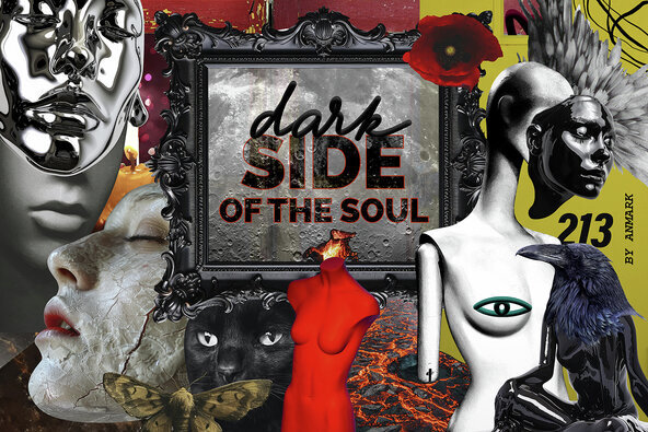 Dark Side Of The Soul Mixed Media Collage Pack Graphics - YouWorkForThem