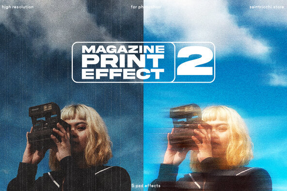 Magazine Print Effect 2 - Photoshop PSD Effect - YouWorkForThem