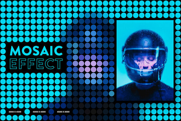 Mosaic Photoshop Effect Graphics - YouWorkForThem