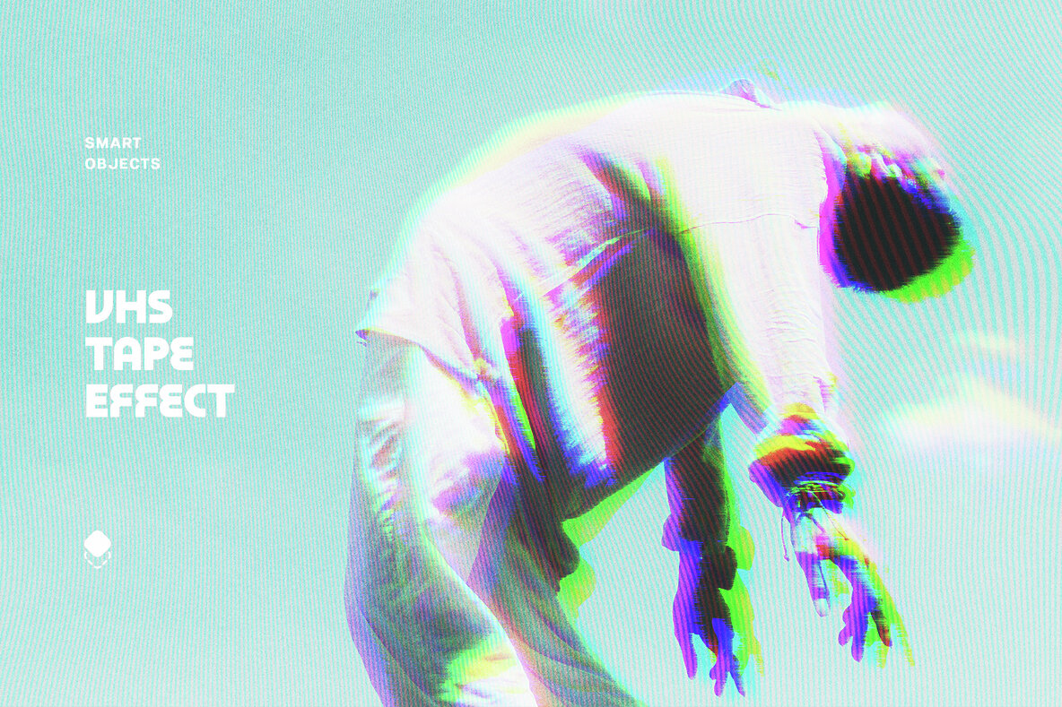 Glitched VHS Tape Photo Effect Font - FontPath