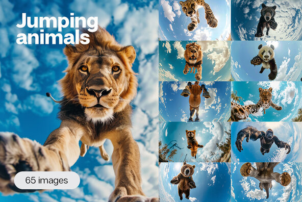 Jumping animals Graphics - YouWorkForThem