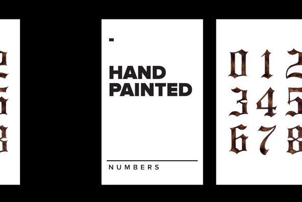 Hand Painted Numbers Graphics - YouWorkForThem