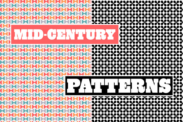Mid Century Patterns Graphics - YouWorkForThem