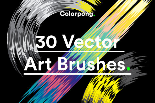 30 Vector Art Brushes - YouWorkForThem