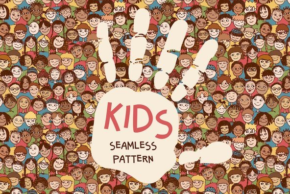 Kids Seamless Pattern Graphics - YouWorkForThem