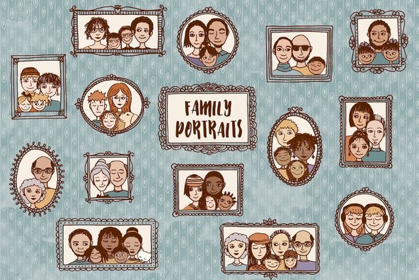 Family Portraits Graphics - YouWorkForThem