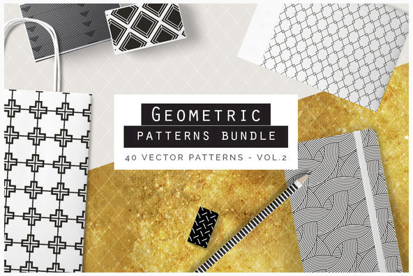 Geometric Patterns Bundle V2 Graphics - YouWorkForThem