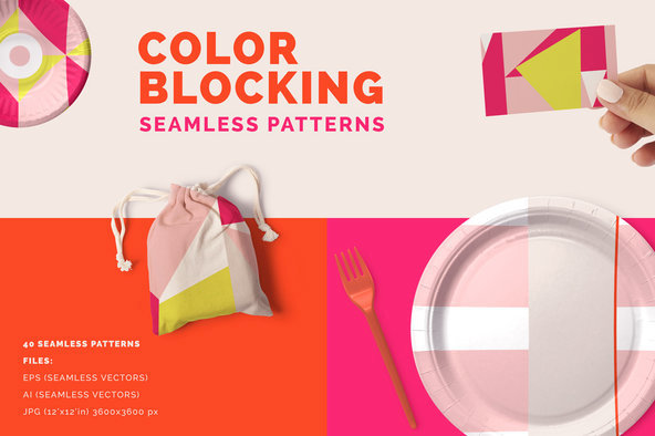 Color Blocking Patterns Graphics - YouWorkForThem
