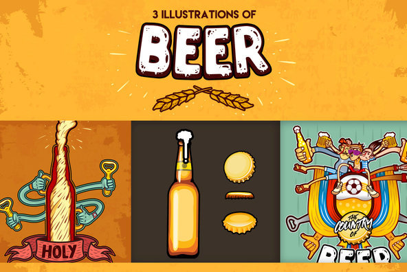 Illustrations of Beer Graphics - YouWorkForThem