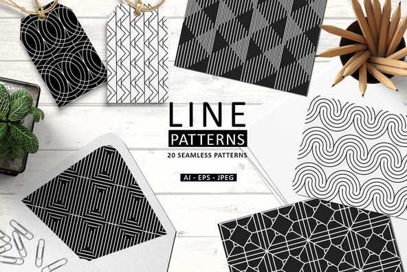 Line Patterns Graphics - YouWorkForThem