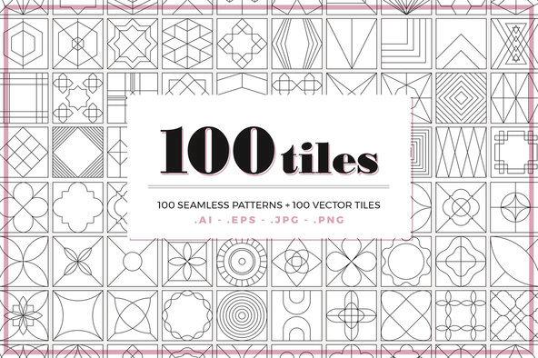 100 Tiles Patterns Graphics - YouWorkForThem