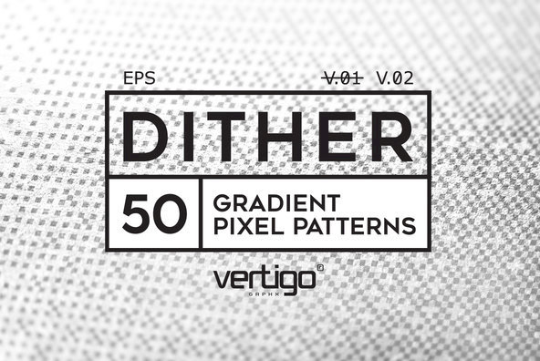 DITHER - Gradient Pixel Patterns V.02 Graphics - YouWorkForThem