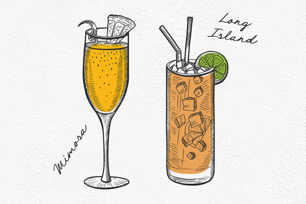 Alcohol Cocktail Illustrations Graphics - YouWorkForThem