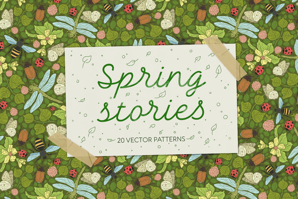 Spring Stories Patterns Graphics - YouWorkForThem