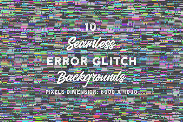 10 Seamless Error Glitch Backgrounds Graphics - YouWorkForThem