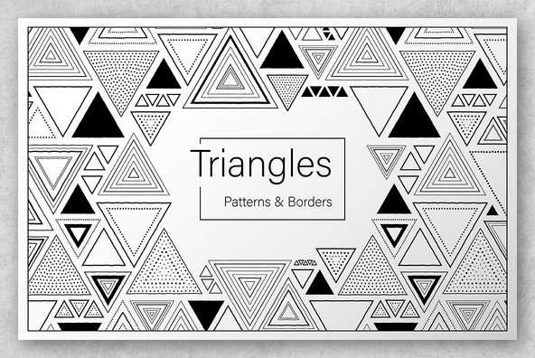Triangles Patterns Borders Graphics - YouWorkForThem