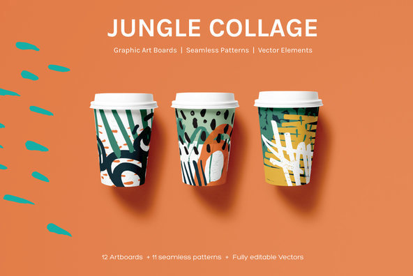 Jungle Collage Graphics - YouWorkForThem