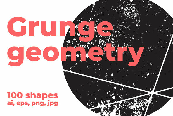 100 Grunge Geometry Shapes Graphics - YouWorkForThem