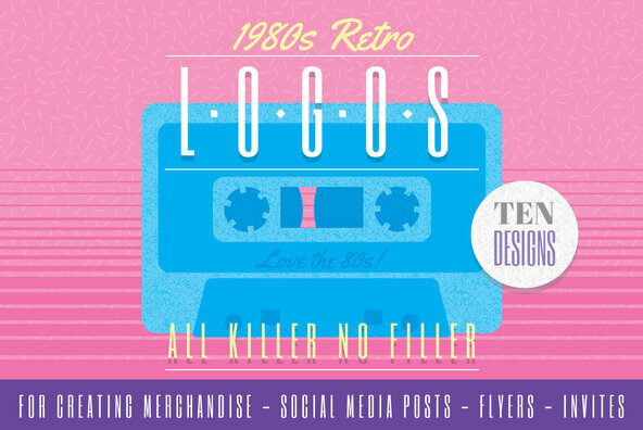 1980s Retro Logos and Slogans Graphics - YouWorkForThem