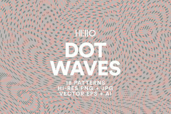 Dot Waves Patterns Graphics - YouWorkForThem