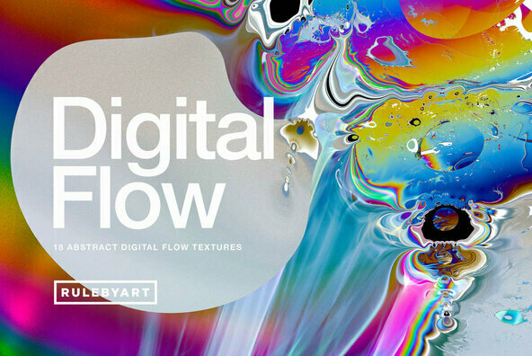Digital Flow Abstract Textures Graphics - YouWorkForThem
