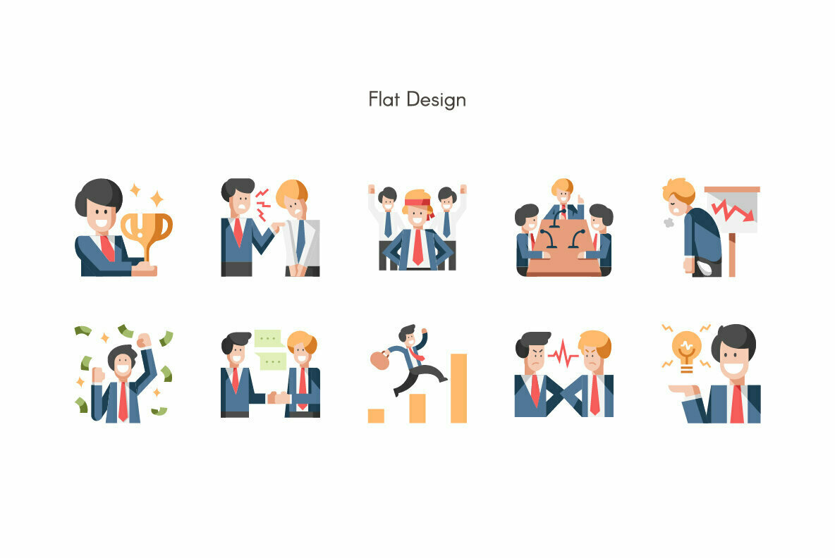 Business Situations Premium Icon Pack Graphics - YouWorkForThem