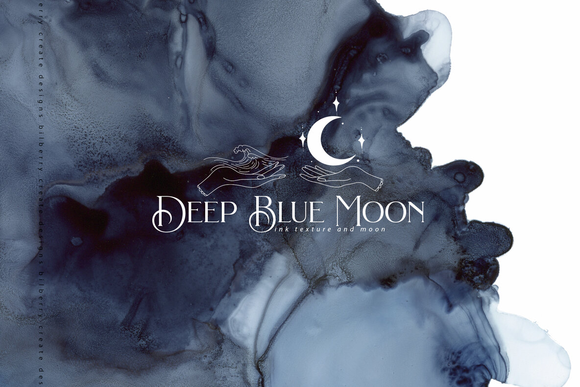 Deep Blue Moon ink texture - Grap... E5947 - YouWorkForThem