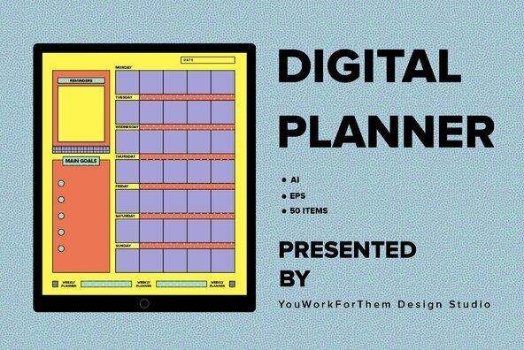 Digital Planner Graphics - YouWorkForThem