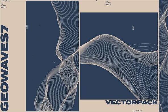 GEO_WAVES7 Vector Pack Graphics - YouWorkForThem