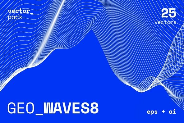 GEO_WAVES8 Vector Pack Graphics - YouWorkForThem