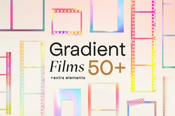 Gradient High Quality Film Frames Graphics - YouWorkForThem