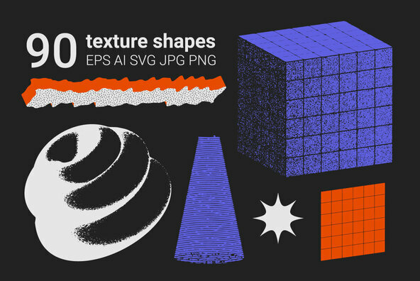 90 Vector Texture Shapes Graphics - YouWorkForThem